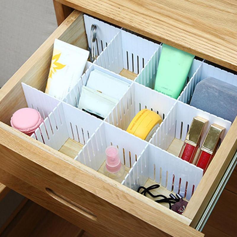 Set 4 Organizatoare pentru Sertare, PVC, Alb, 37 x 7 cm, MaffStuff ...