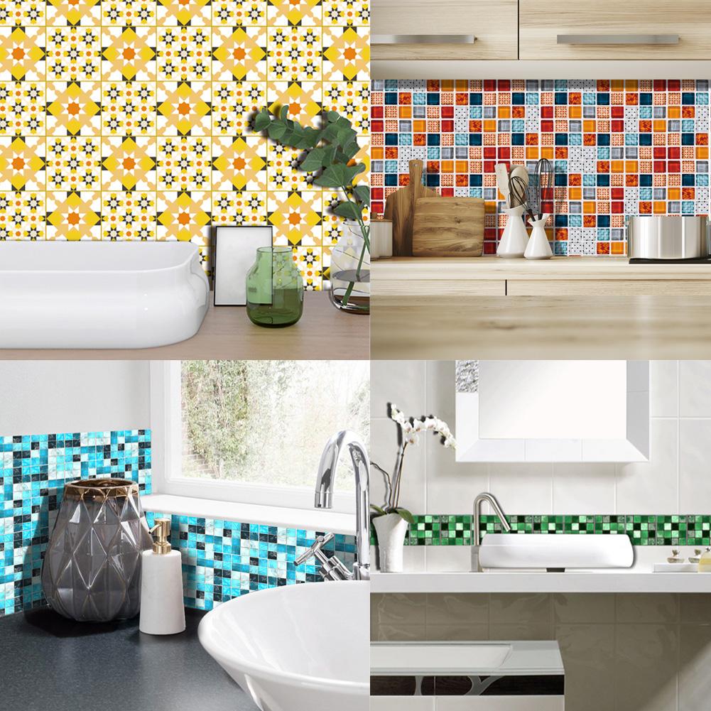 Set 19 Stickere Decorative pentru Faianta sau Perete, 10 x 10 cm, 0.19 ...