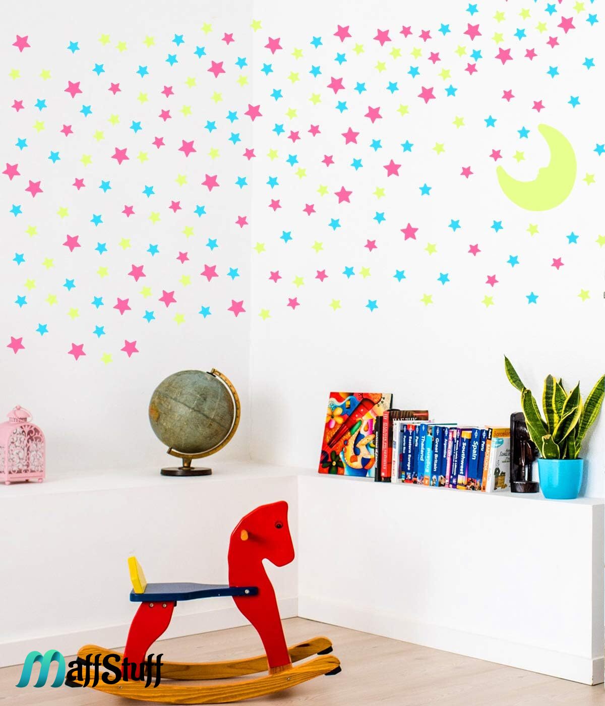 Set de 201 Stickere Decorative de Perete Fosforescente, Sub Forma de ...